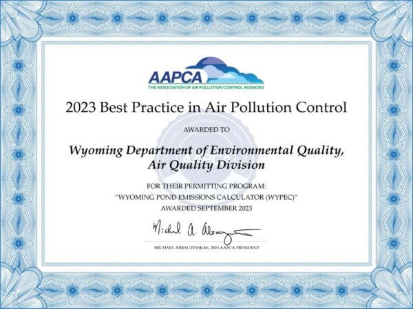 Wyoming Department of Environmental Quality Air Quality Division ...